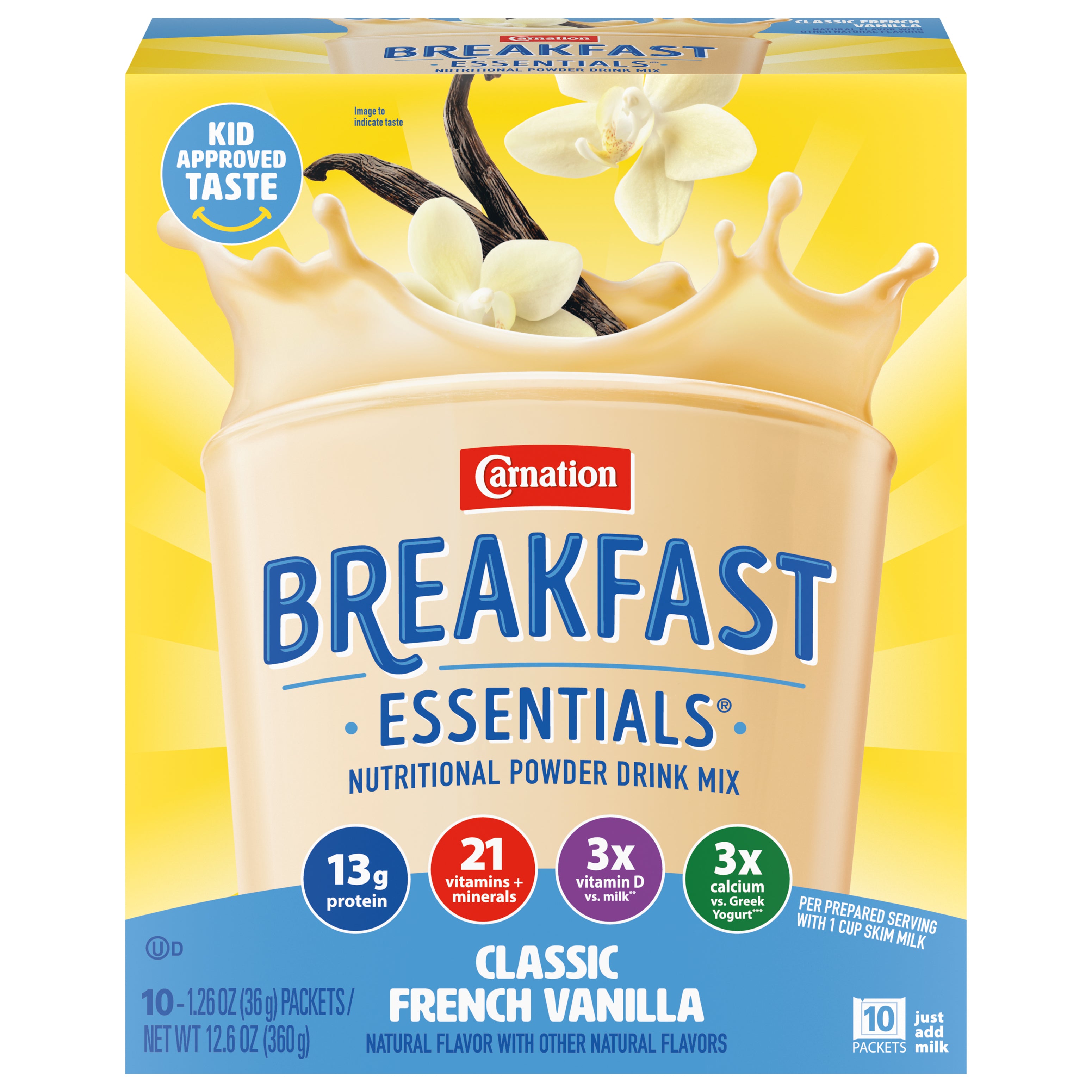 Carnation Breakfast Essentials Classic French Vanilla Nutritional Powd ...