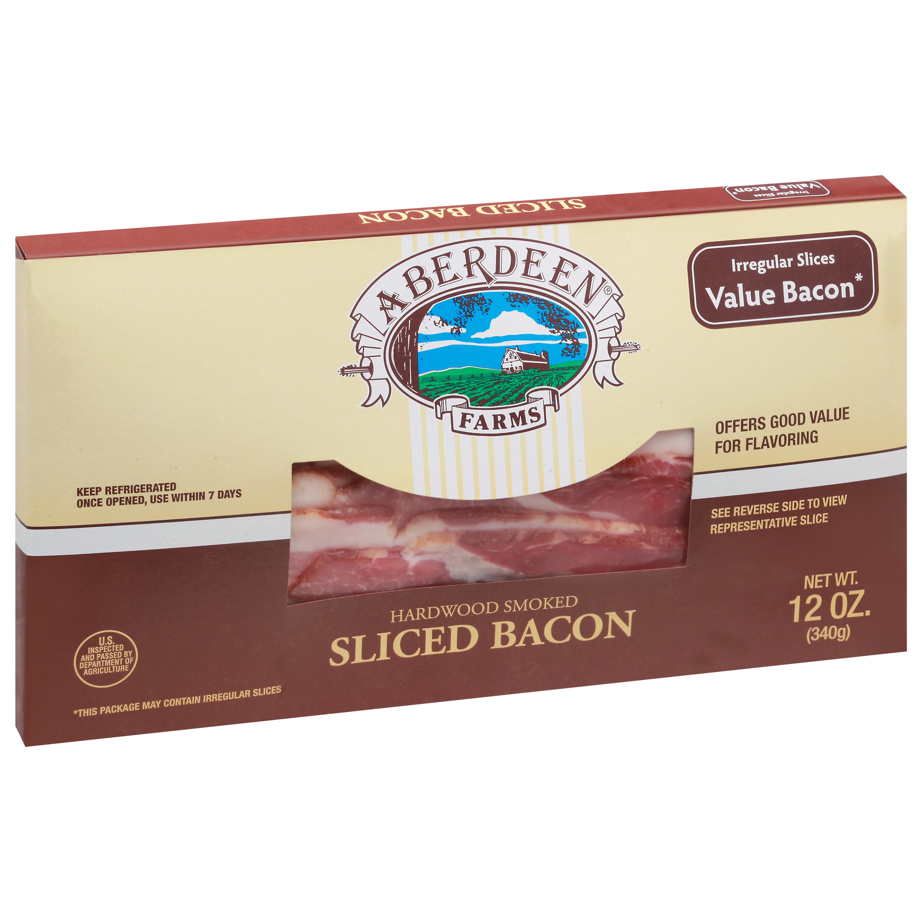 Aberdeen Farms Hardwood Smoked Sliced Bacon 12 oz Box – Spires IGA