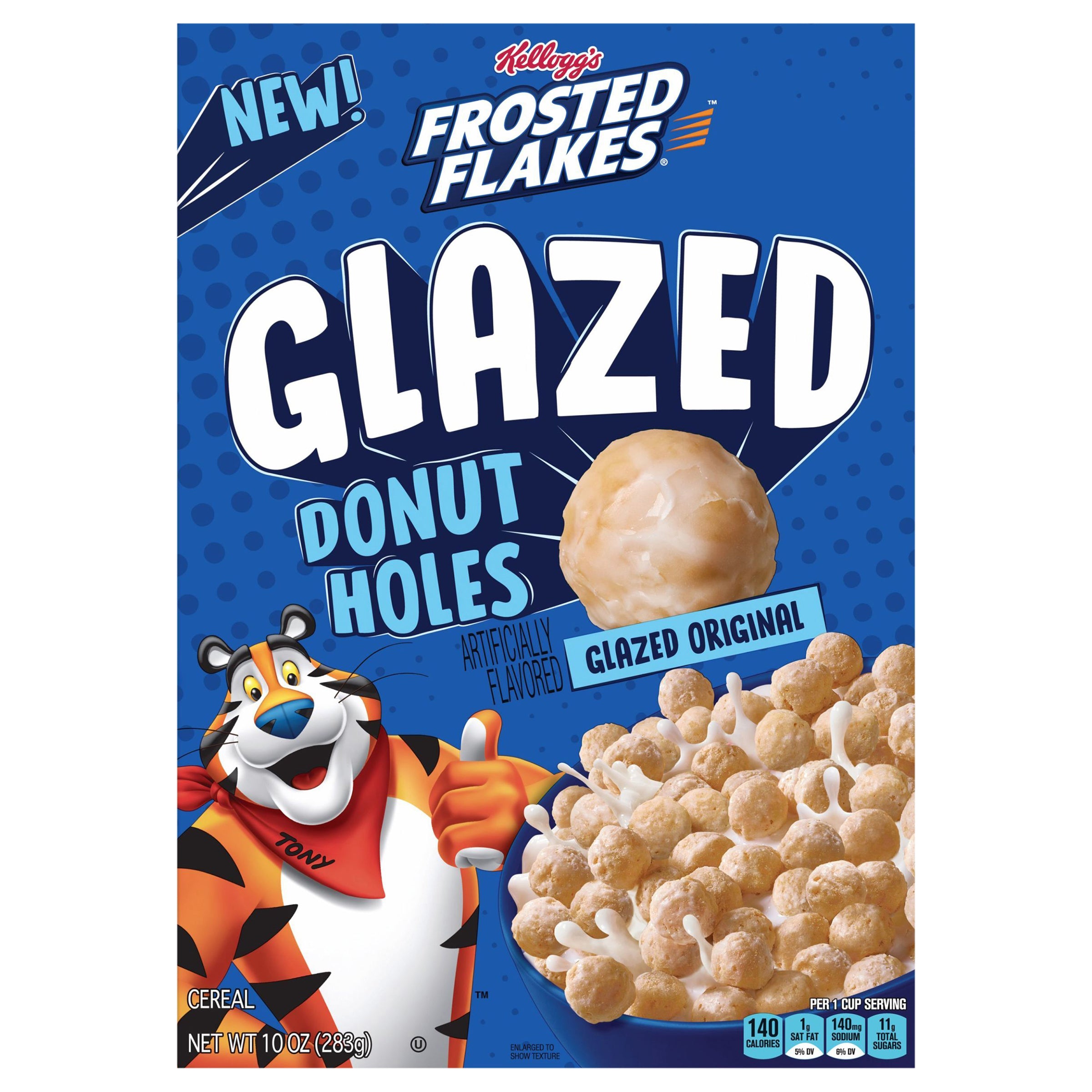 Kellogg's Frosted Flakes Glazed Donut Holes Breakfast Cereal Original ...